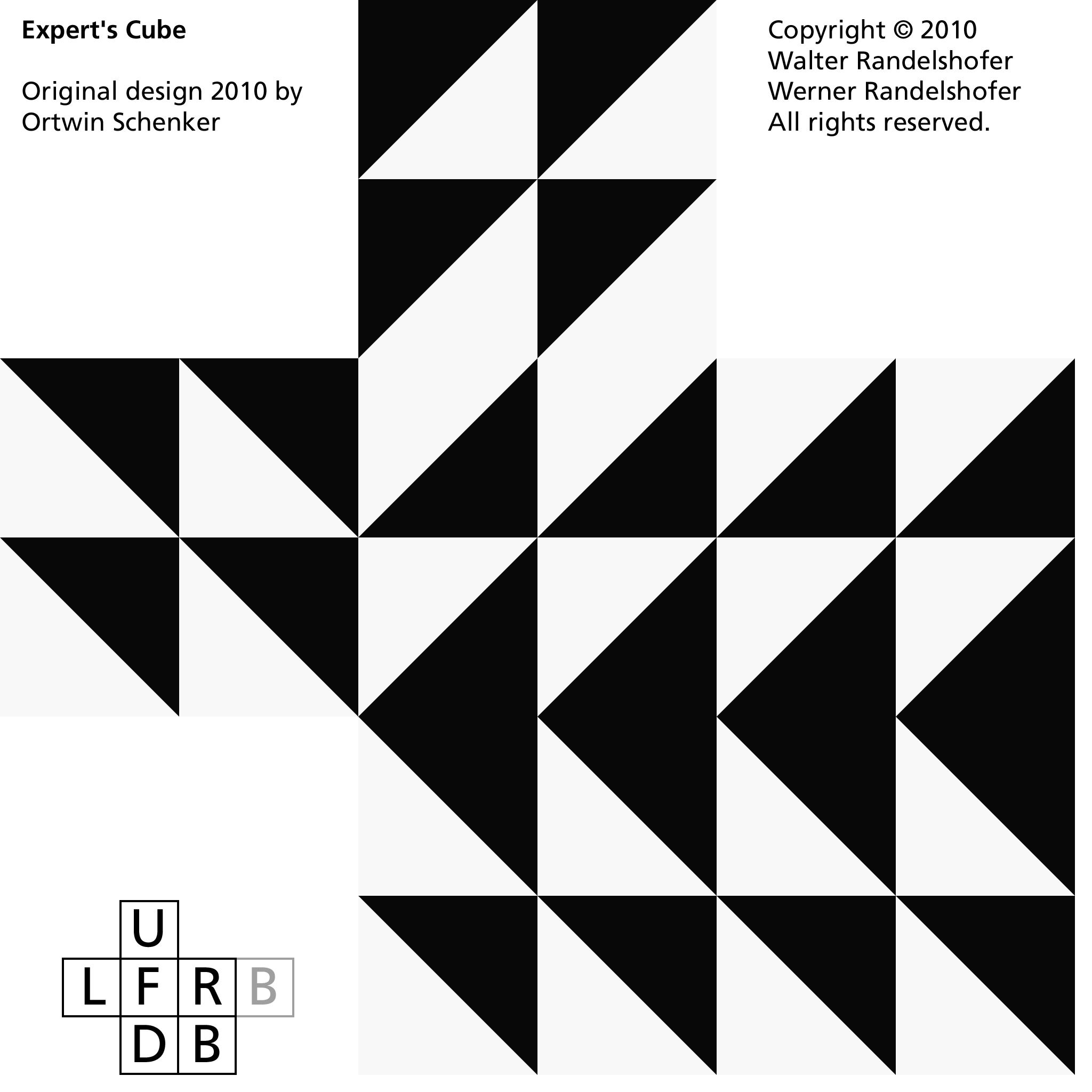 Virtual Cubes Pocket Cube | Dual-Colored Faces | Expert's Cube