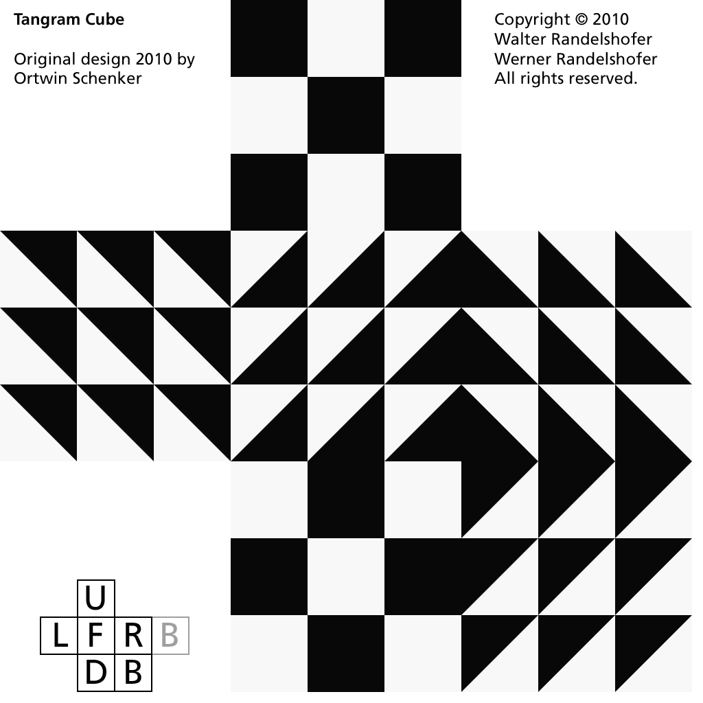 Virtual Cubes Rubik's Cube | Dual-Colored Faces | Tangram Cube