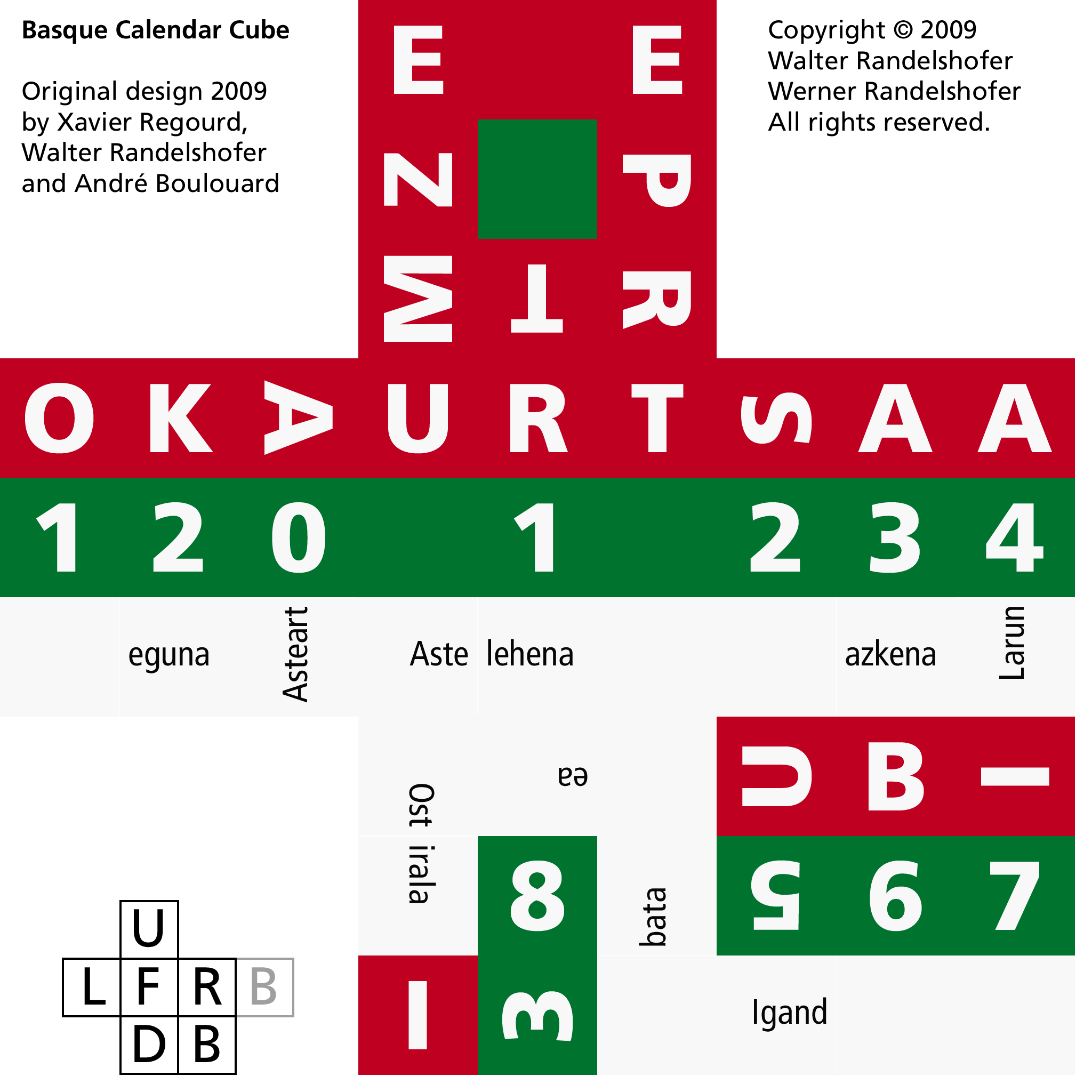 Cube Calendrier Basque